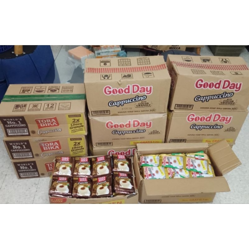 JUAL BORONG 1-DUS 3in1 KOPI GOOD DAY CAPPUCINO & TORABIKA CAPPUCINO 120 ...