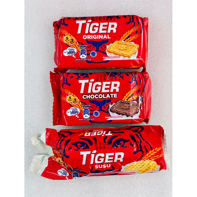 53.2g/75g Tiger Biscuit Original / Chocolate / Susu Halal | Shopee Malaysia