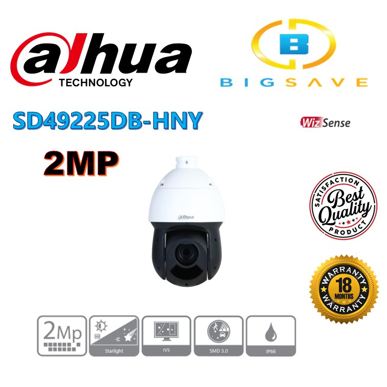 DAHUA 2MP SD49225DB-HNY 25 ORDINARY IR NETWORK PTZ CAMERA | Shopee Malaysia