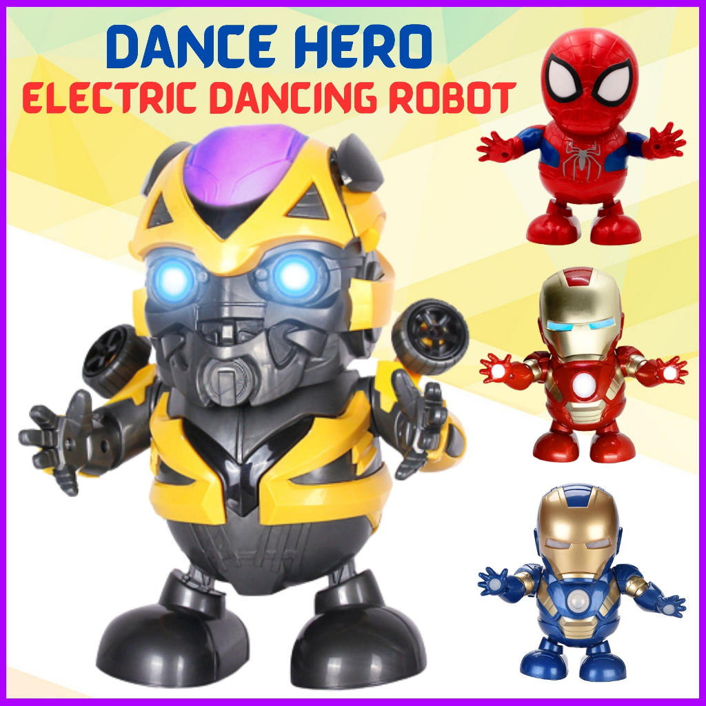 DANCING TOY HERO AVENGERS/TRANSFORMERS HERO- SPIDERMAN / IRONMAN ...