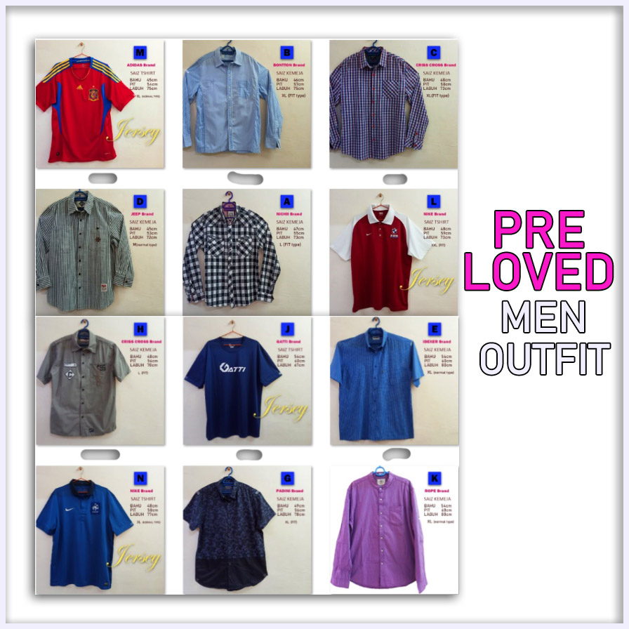 Preloved Original Shirts & Tshirt [ kemeja & baju ] | Shopee Malaysia