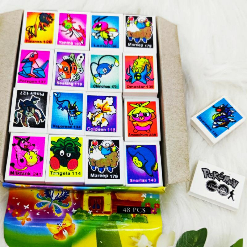 48Pcs Fancy Cartoon Erasers for Kids, Durable and Non-Toxic (Thumb Tack ...