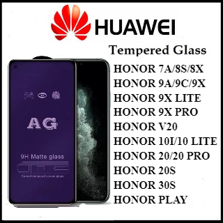 MATTE ANTI BLUERAY RHONOR TEMPERED GLASS HONOR 7A 8S 8X 9X 9A 9C V20 VIEW 20 9X PRO 10 LITE 10I ...
