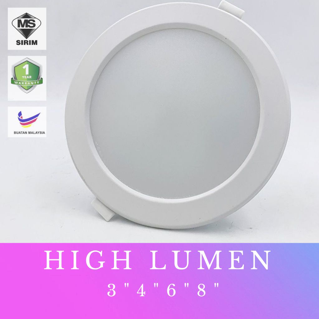 [SIRIM] LED Downlight 24W 18W 12W 7W Lampu Siling Rumah Round Down ...