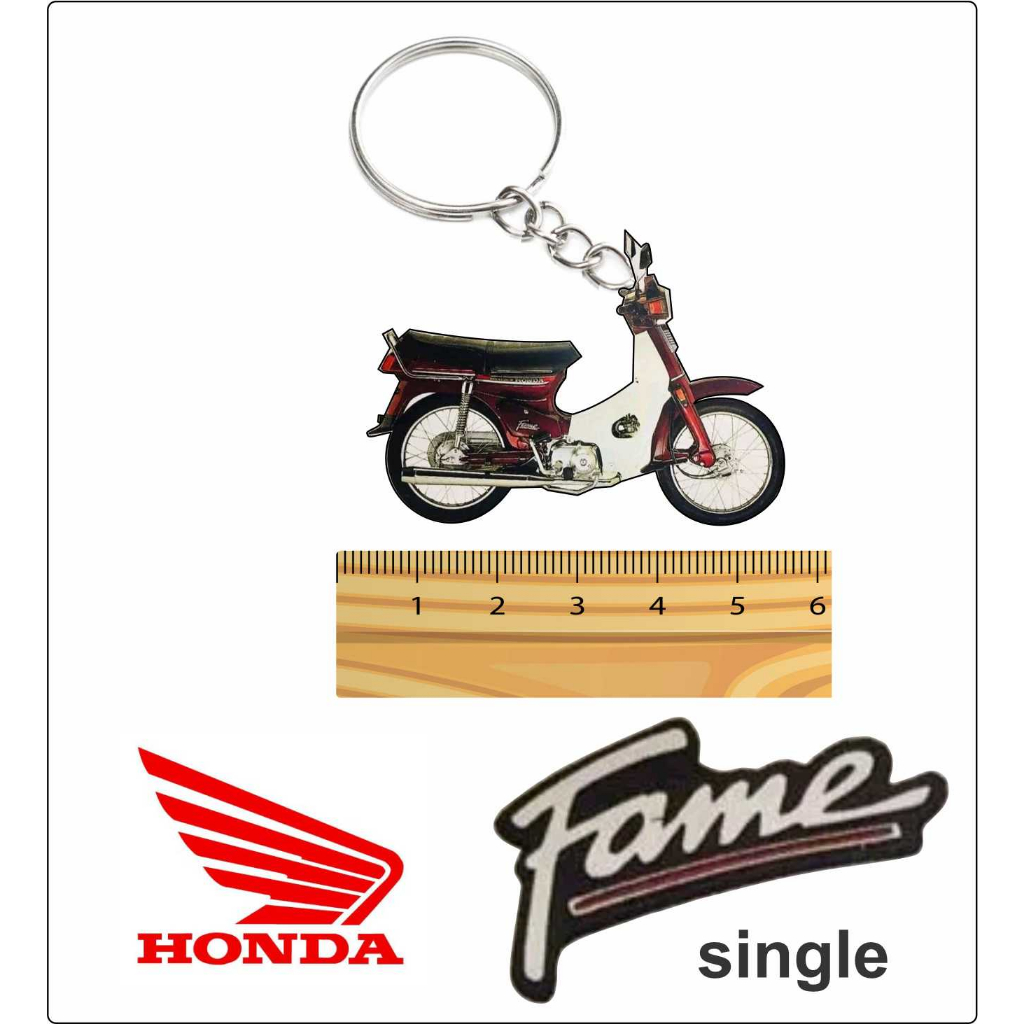 honda fame red 2d keychain | Shopee Malaysia