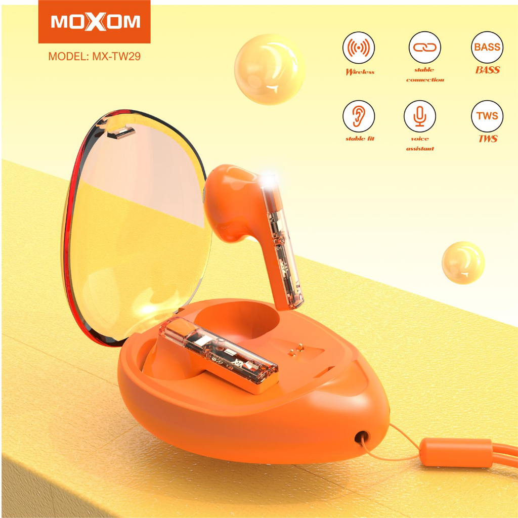 MOXOM MX-TW29 TWS Truly Wireless Bluetooth Earbuds LED Earphone Refined ...