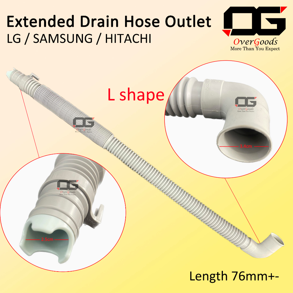 High quality L Shape Outlet Drain Hose spring / Paip Keluar Air LG ...