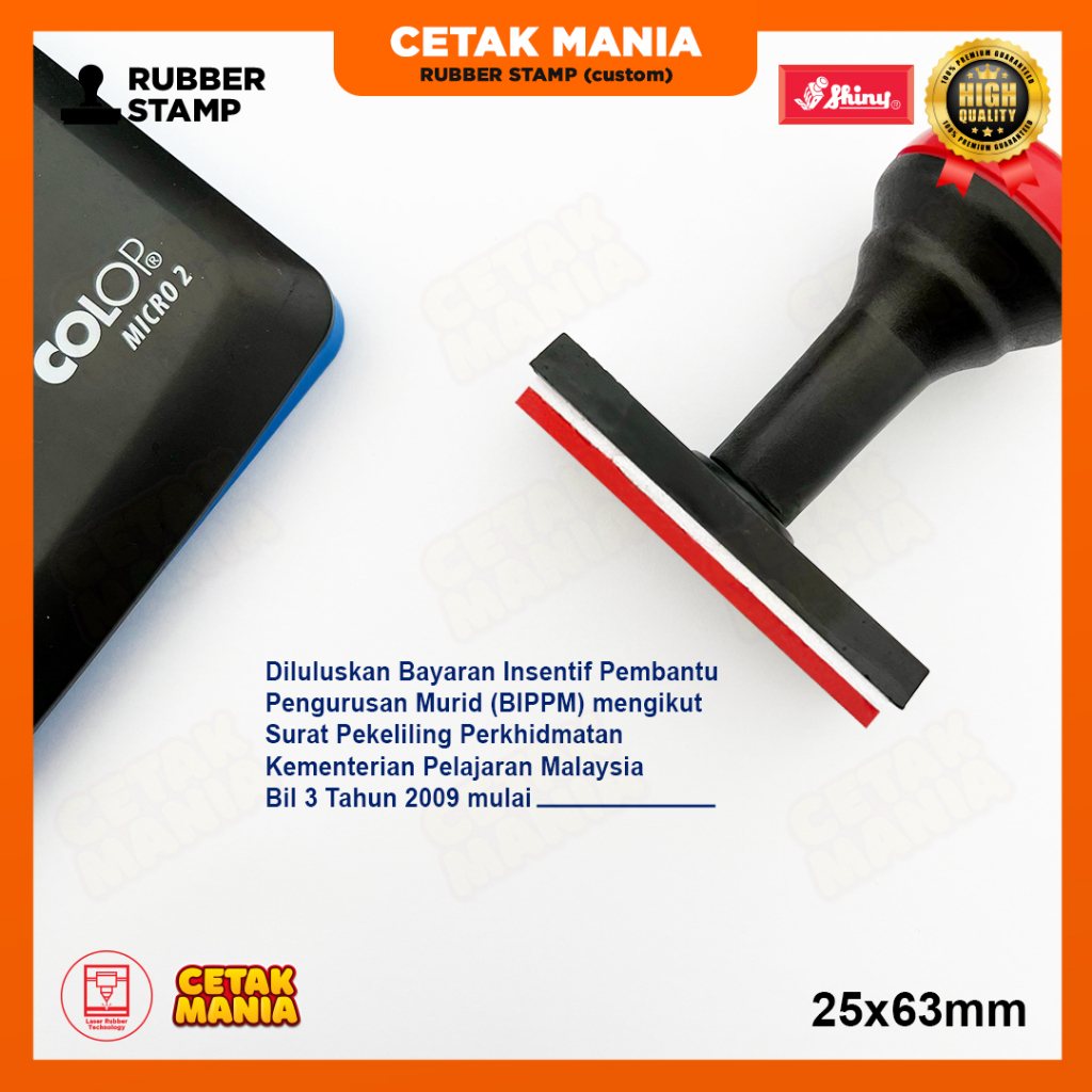 Cop Kayu/Cop Getah/ Rubber Stamp Custom (Penunjuk, Name Chop, Company ...