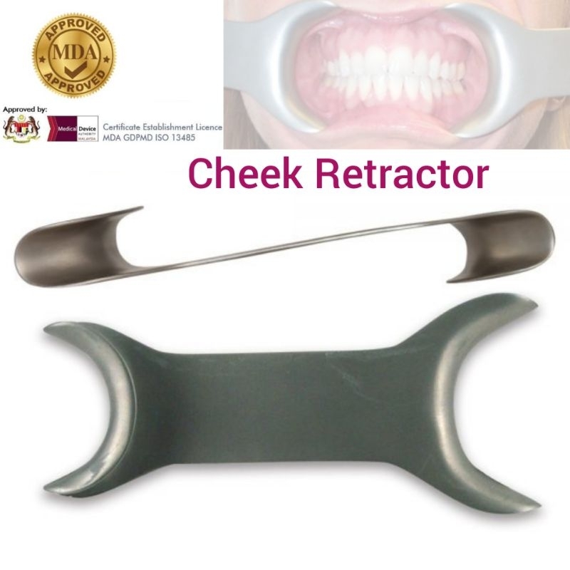 Stainless Steel Cheek Retractors Double Ended Orthodontic Gigi Dental ...