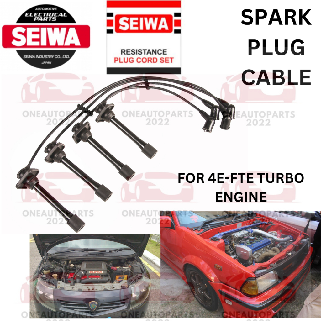 (MADE IN JAPAN) SEIWA SPARK PLUG CABLE TOYOTA STARLET EP82 4E-FTE TURBO ...