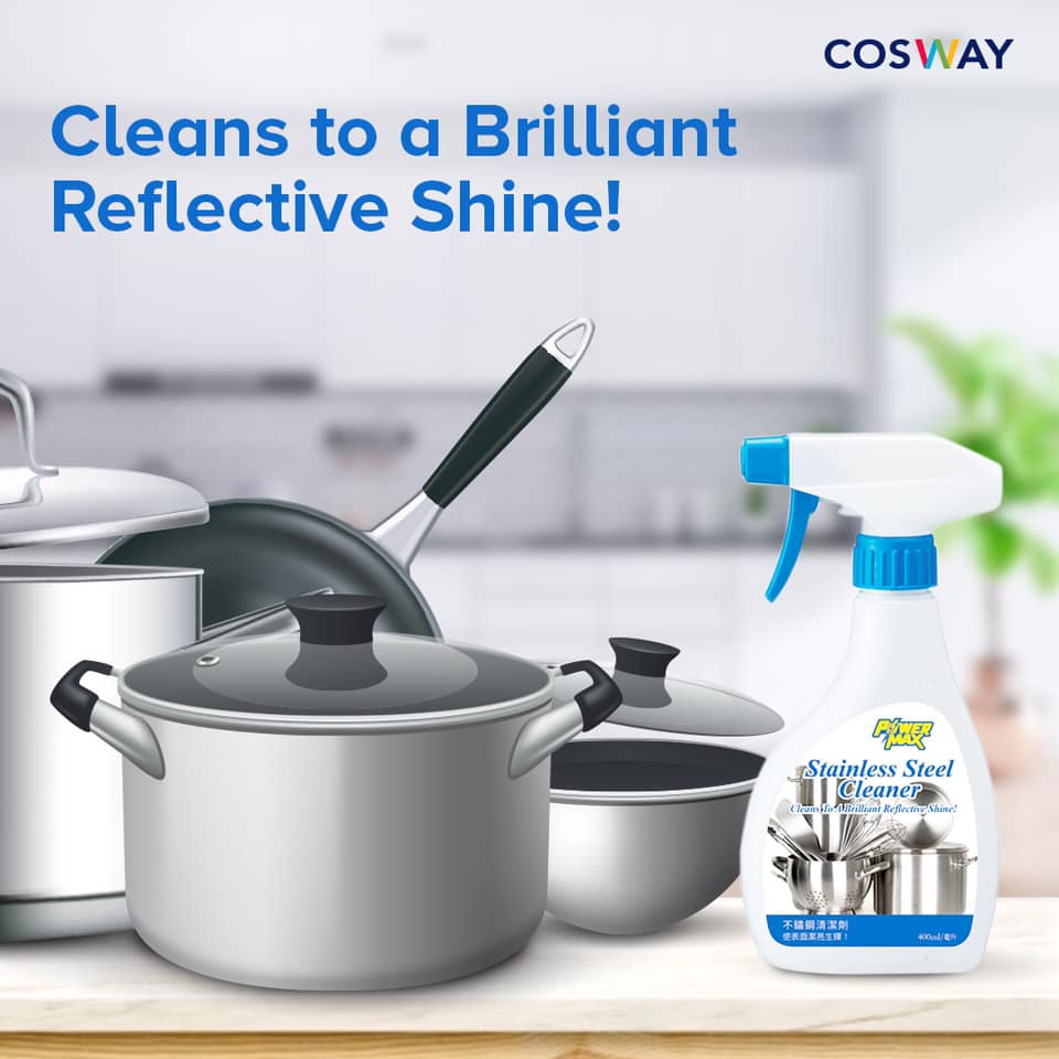 COSWAY PowerMax Stainless Steel Cleaner 400ml (08129) | Shopee Malaysia