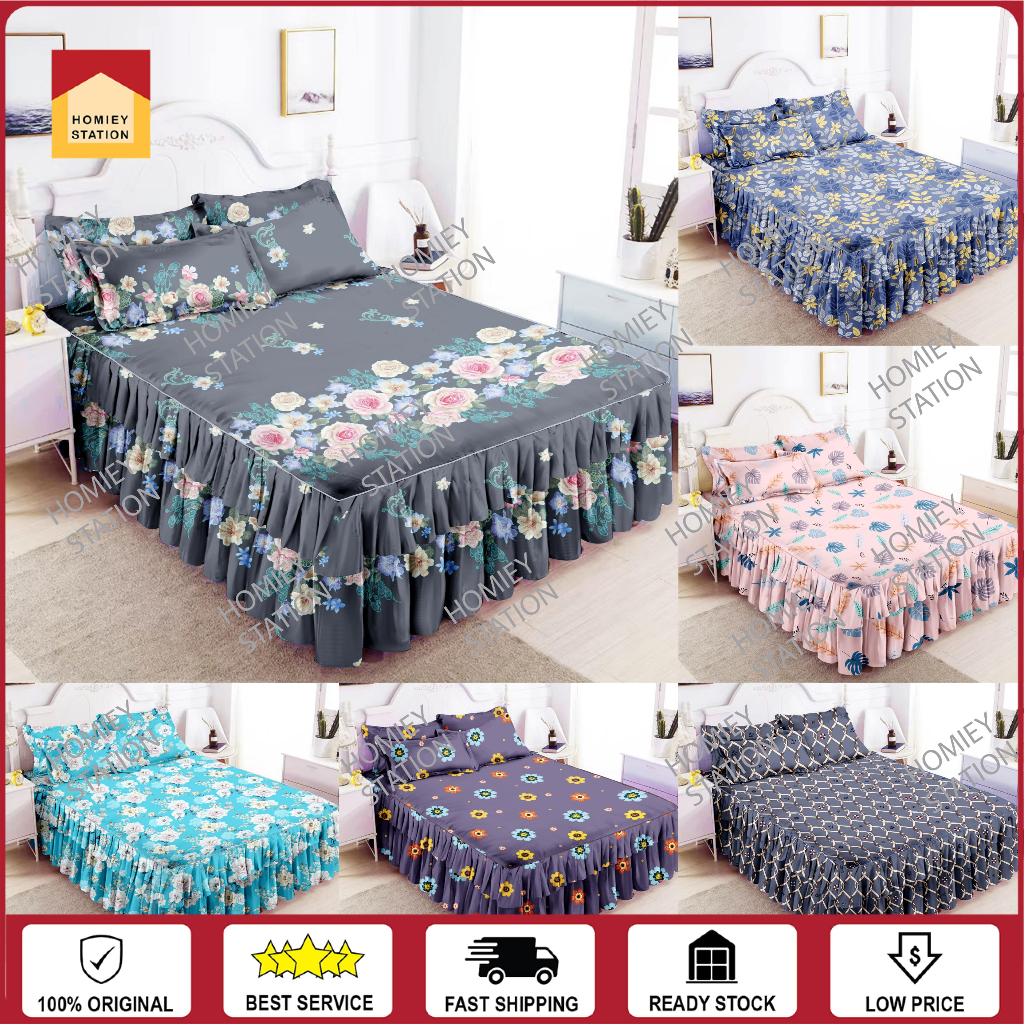 Cadar Ropol Set 3 IN 1 Super Single / Queen/ King Bedsheet Set Bed ...