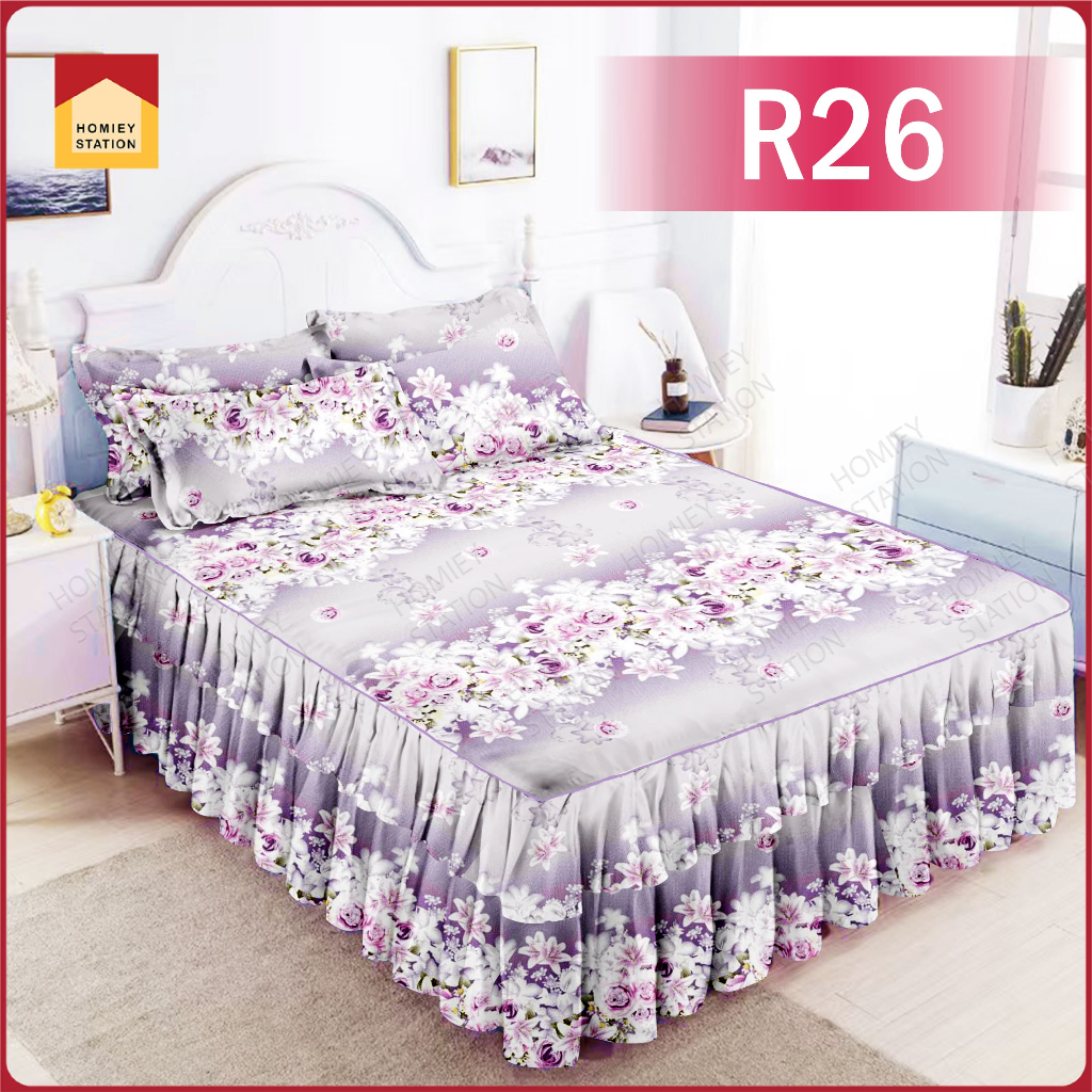 Cadar Ropol Set 3 IN 1 Super Single / Queen/ King Bedsheet Set Bed ...