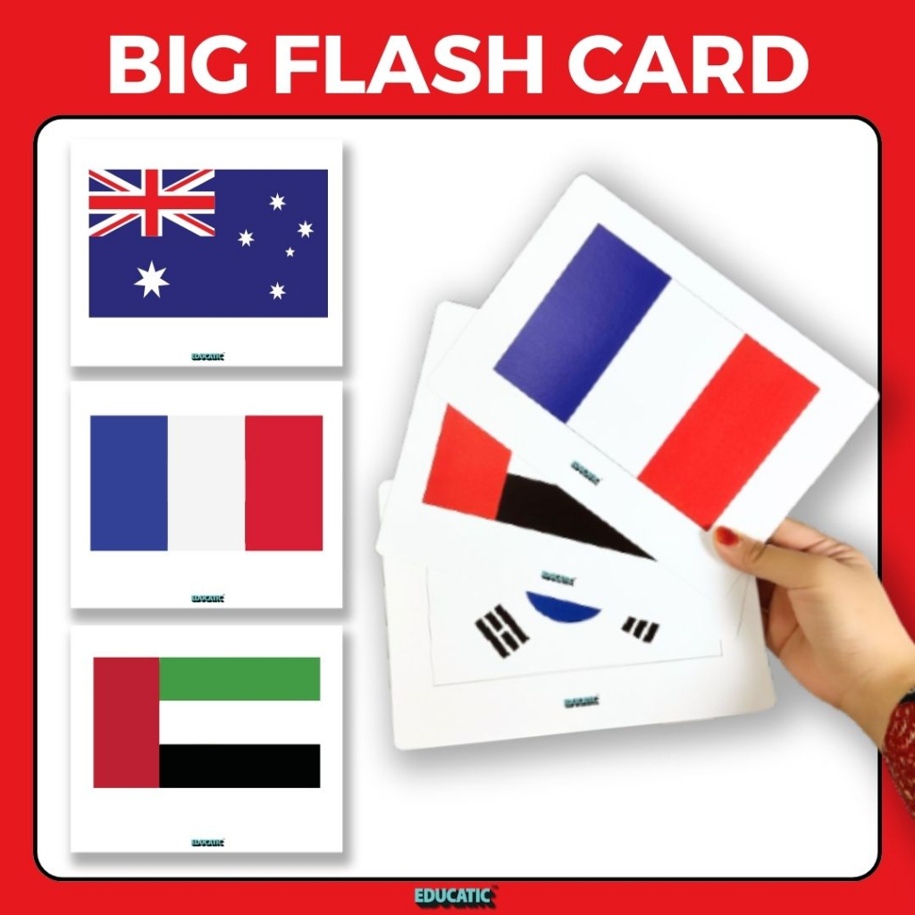 Big Flash Card State of World Flag | Flag Flash Cards | Shopee Malaysia