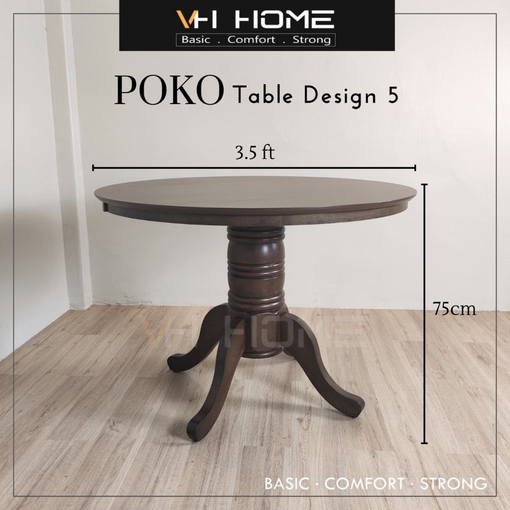 POKO Round Dining Table With Stools Special Modern Design Meja Makan ...