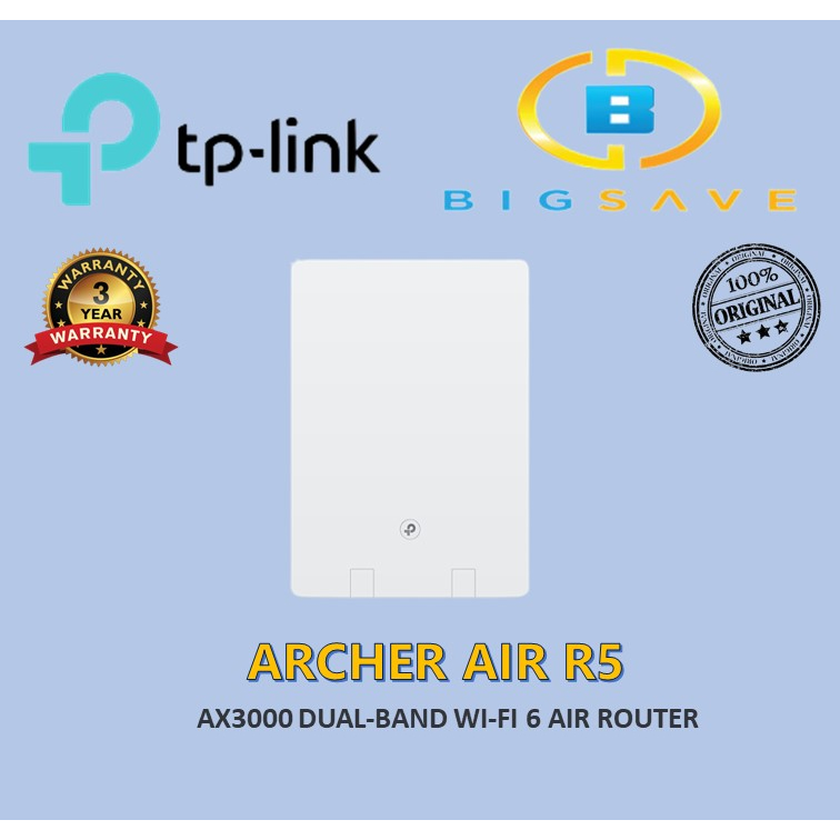 TP-LINK ARCHER AIR R5 AX3000 DUAL-BAND WI-FI 6 AIR ROUTER | Shopee Malaysia