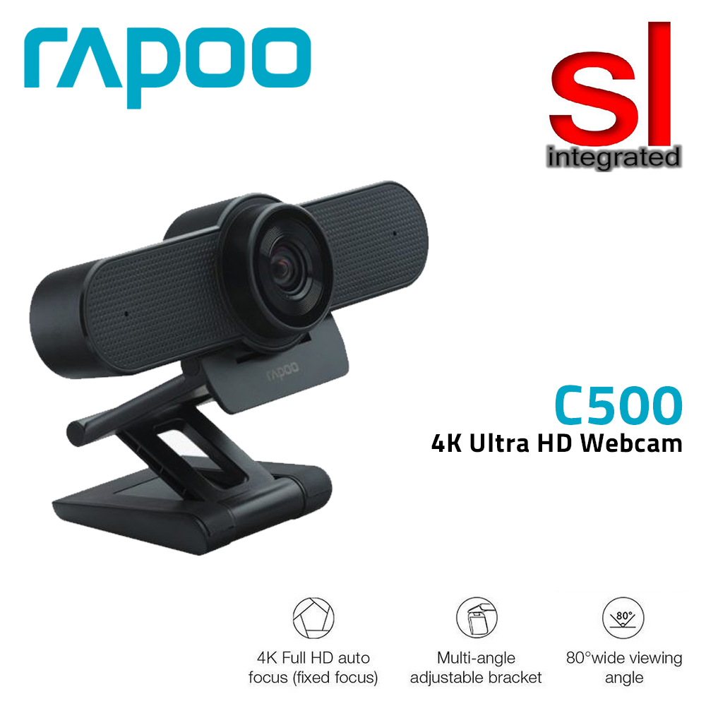 Rapoo C500 Webcam 4K UHD 2160p with Built in Mic | Shopee Malaysia