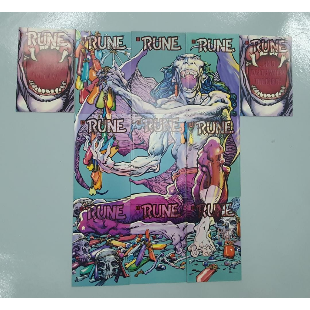 ULTRAVERSE COMIC SET ASSEMBLING CONNECTING RUNE BACKCOVERS SET 11-ISSUE ...
