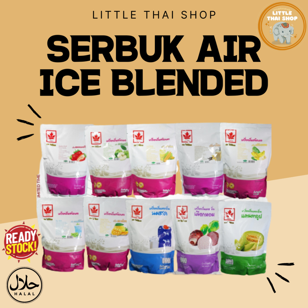 Serbuk Air Ice Blended Air Balang Pelbagai Jenis Perisa red leaf powder ...