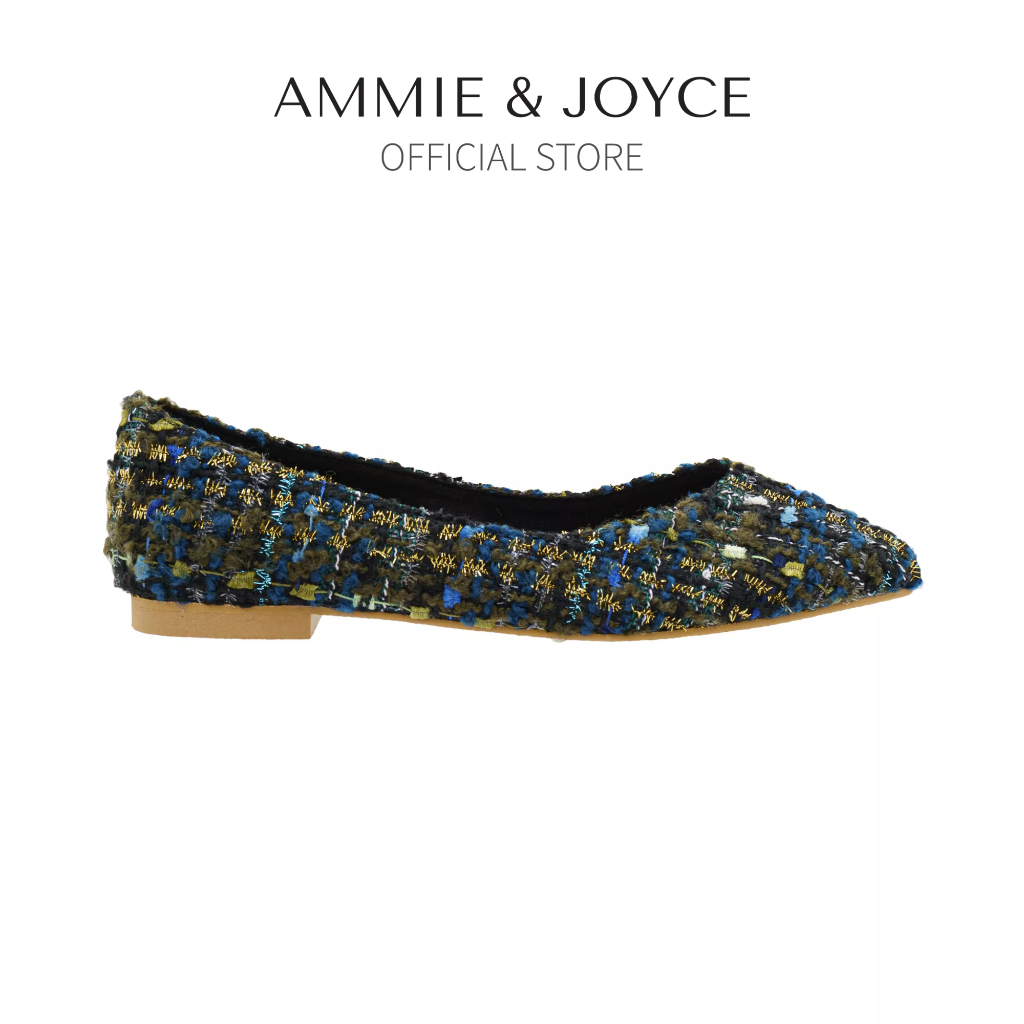 AMMIE & JOYCE Oscar Flats Ladies Women Shoes (Tweed Green) | Shopee ...