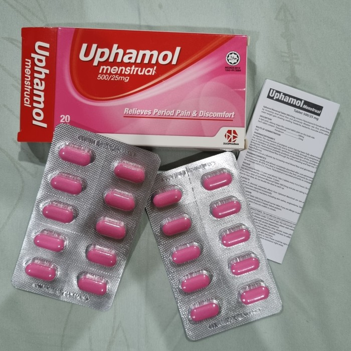[ 10s ] Uphamol Menstrual Tablet 500/25mg (Relieves Period Pain ...
