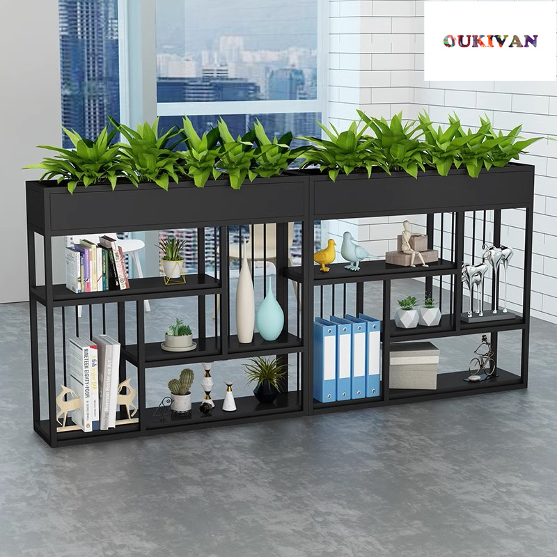 Office File Rack Partition Multi Function Storage Rack with Top Potting ...