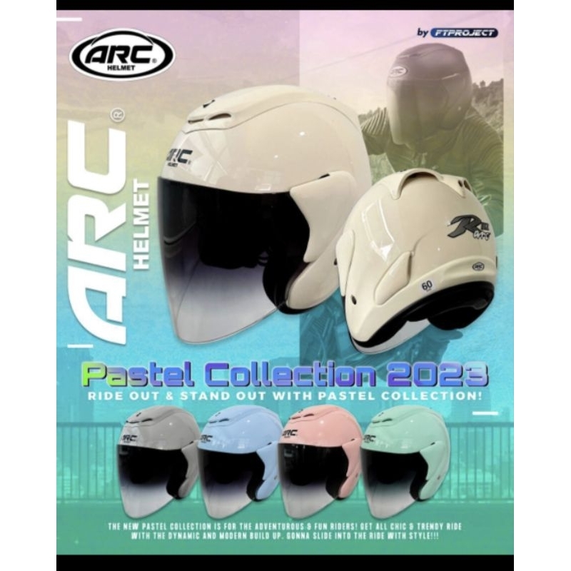 HELMET ARC RITZ PASTEL COLOUR SIRIM APPROVED | Shopee Malaysia