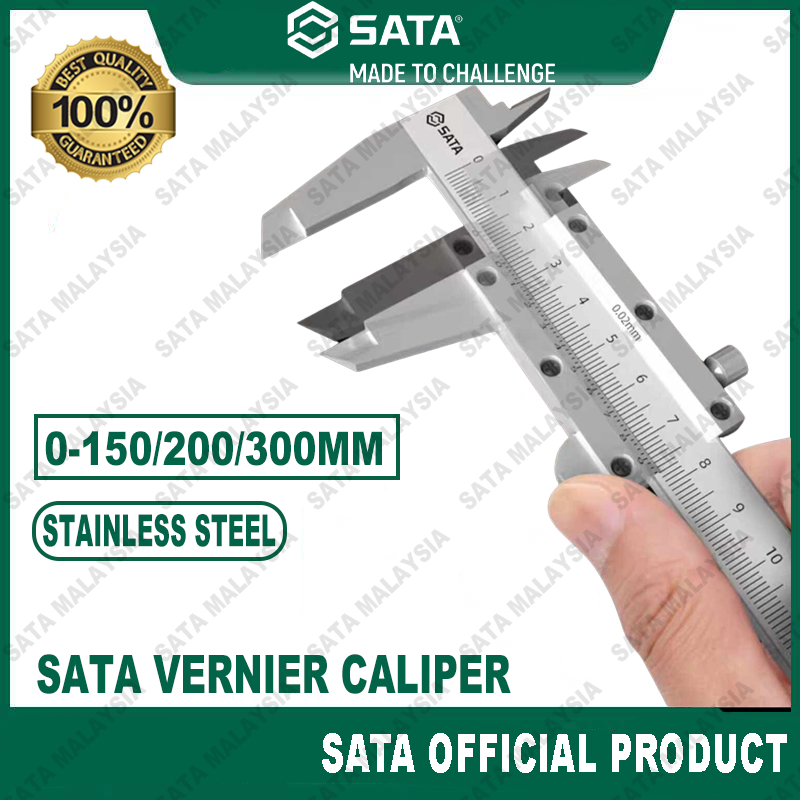 SATA Vernier Caliper 0-150/200/300MM High Accuracy Caliper Thickened ...
