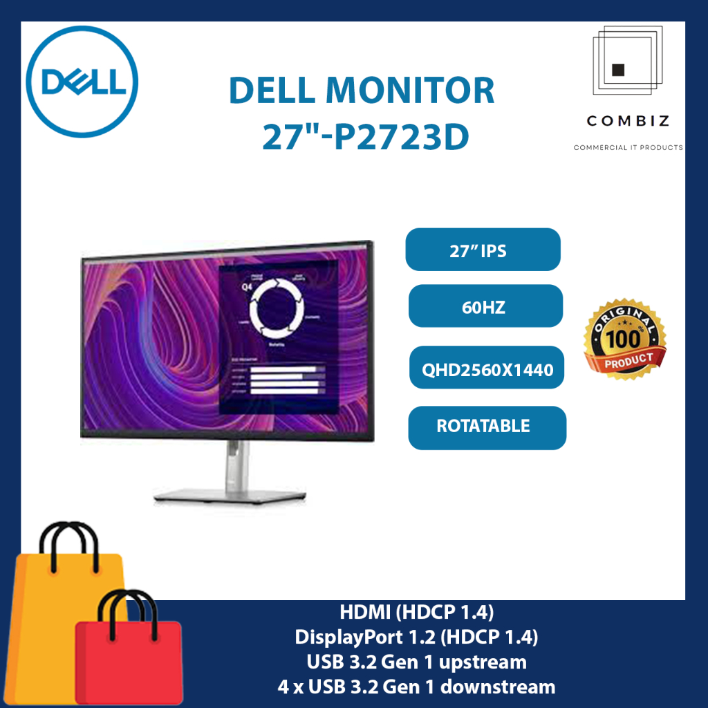 DELL 24" & 27" QHD PROFESSIONAL MONITOR ( P/N: P2423D, P2723D ...