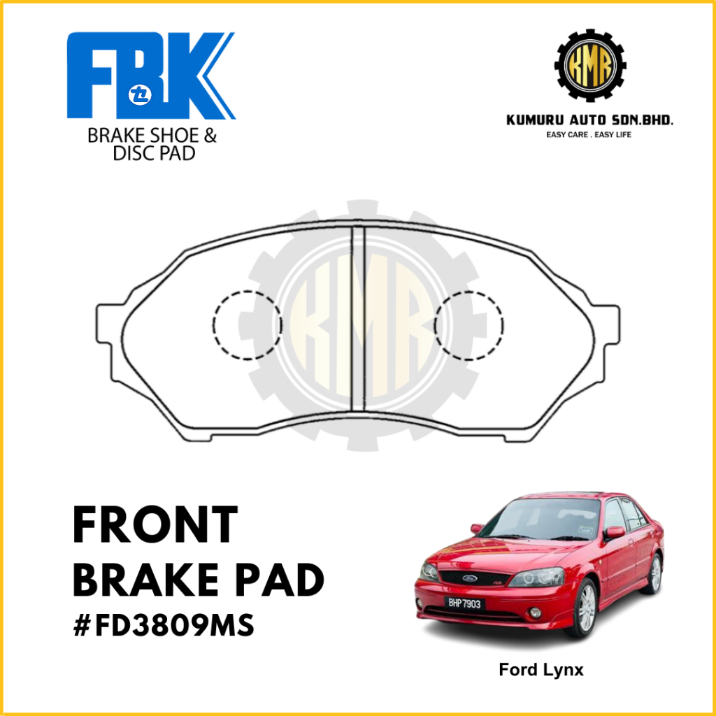 (1@Set) FD3809S FBK Front Brake Pads Ford Laser Lynx 1.6 | Shopee Malaysia