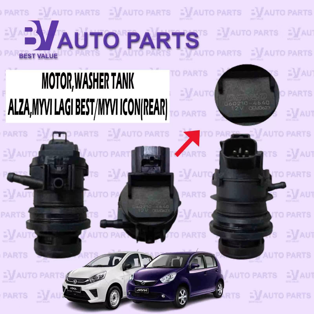 Washer Pump Tank Motor Myvi Alza Viva Avanza old Axia New Wiper ...