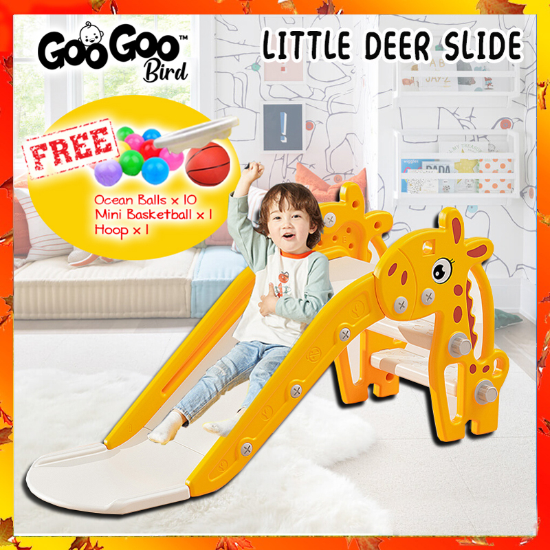 GOOGOOBIRD Little Deer Mini Children Slide Home Kids Slide Toys w ...
