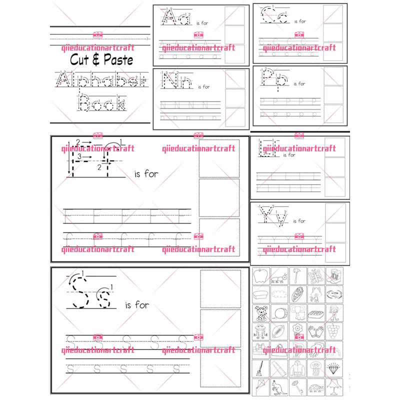 Alphabet Cut and Paste Book with Letter Practice PDF soft copy | Shopee ...