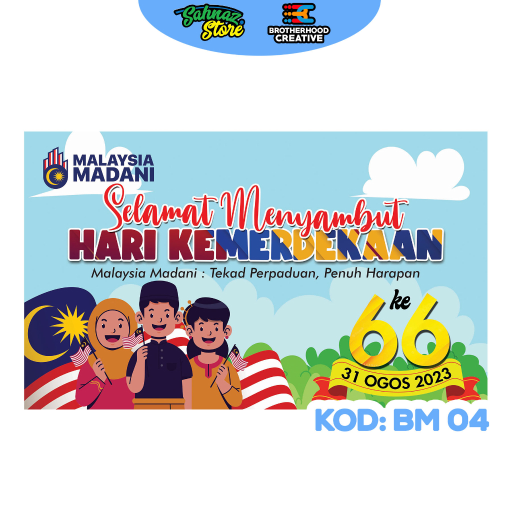 Banner merdeka malaysia madani 2023 - 66tahun merdeka | Shopee Malaysia