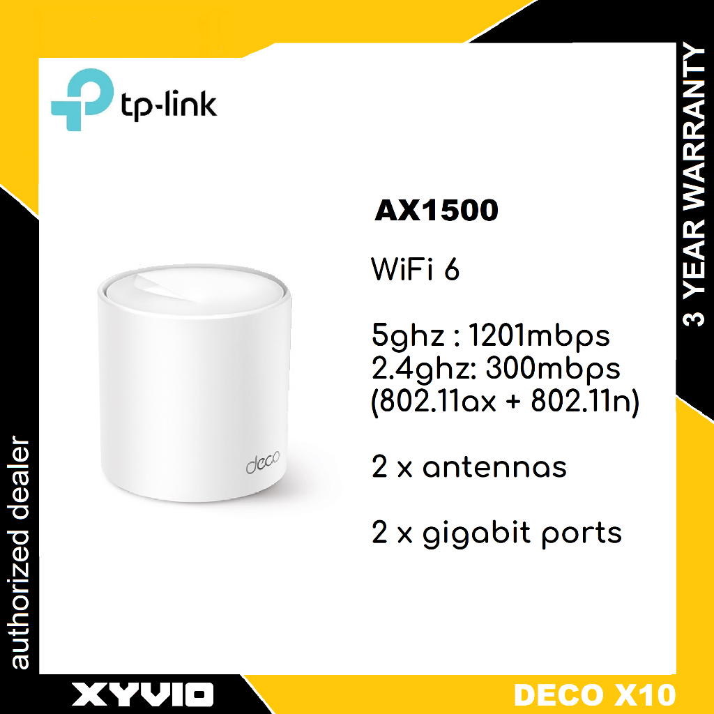 TP-LINK DECO X10 AX1500 Whole Home Mesh Wi-Fi 6 System Router | Shopee ...