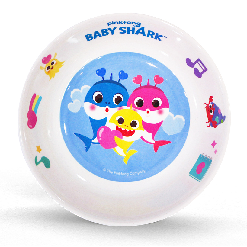 Pinkfong Baby Shark Cocomelon Children Kids Tableware Bamboo Melamine ...