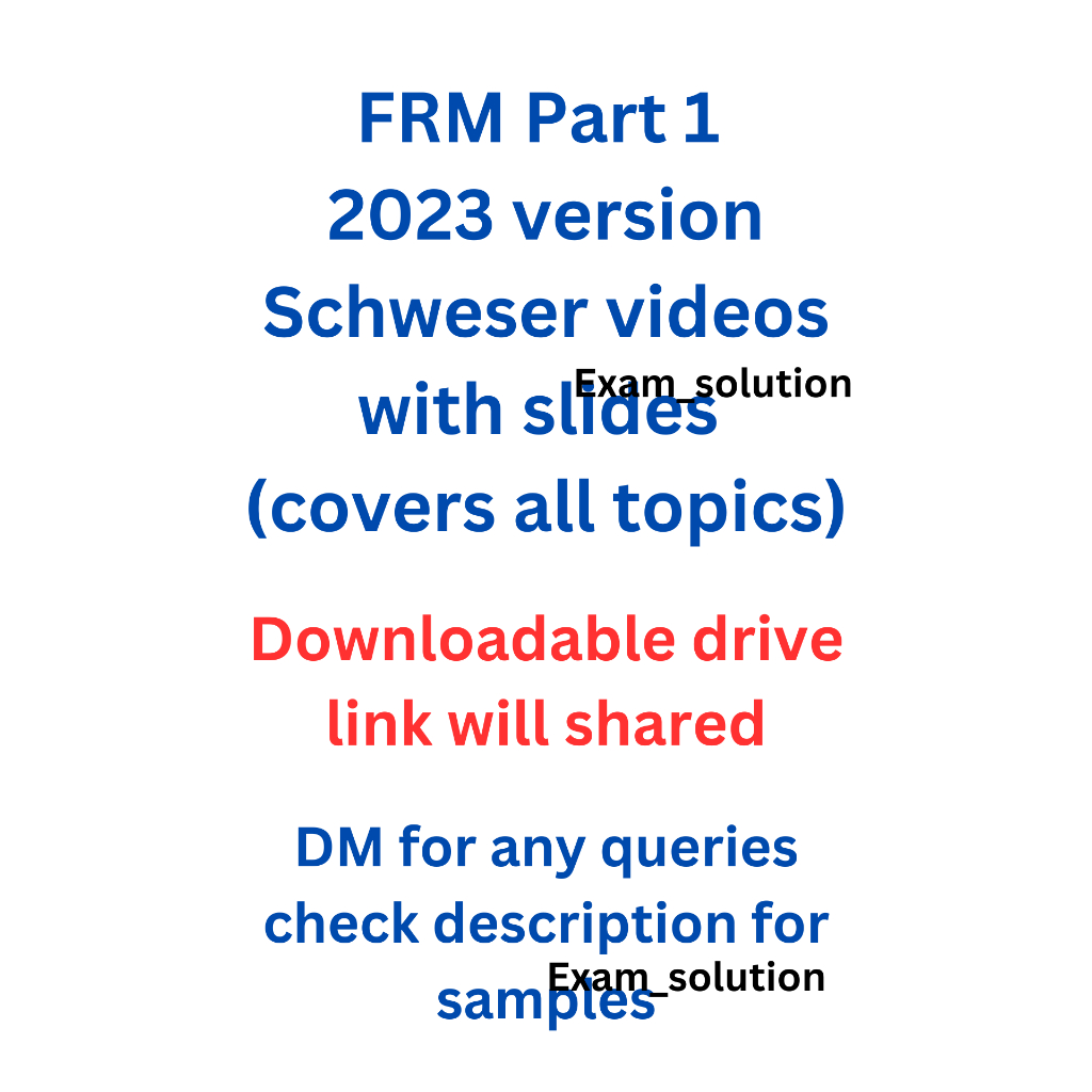 FRM part 1 schweser videos 2023 latest version material | Shopee Malaysia FRM part 1 schweser videos 2023 latest version material | Shopee Malaysia