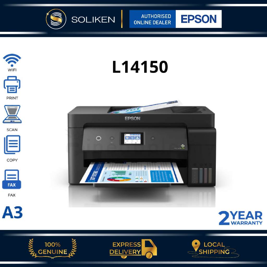 Epson L14150 EcoTank L14150 A3+ Wi-Fi Duplex Wide-Format All-in-One Ink ...