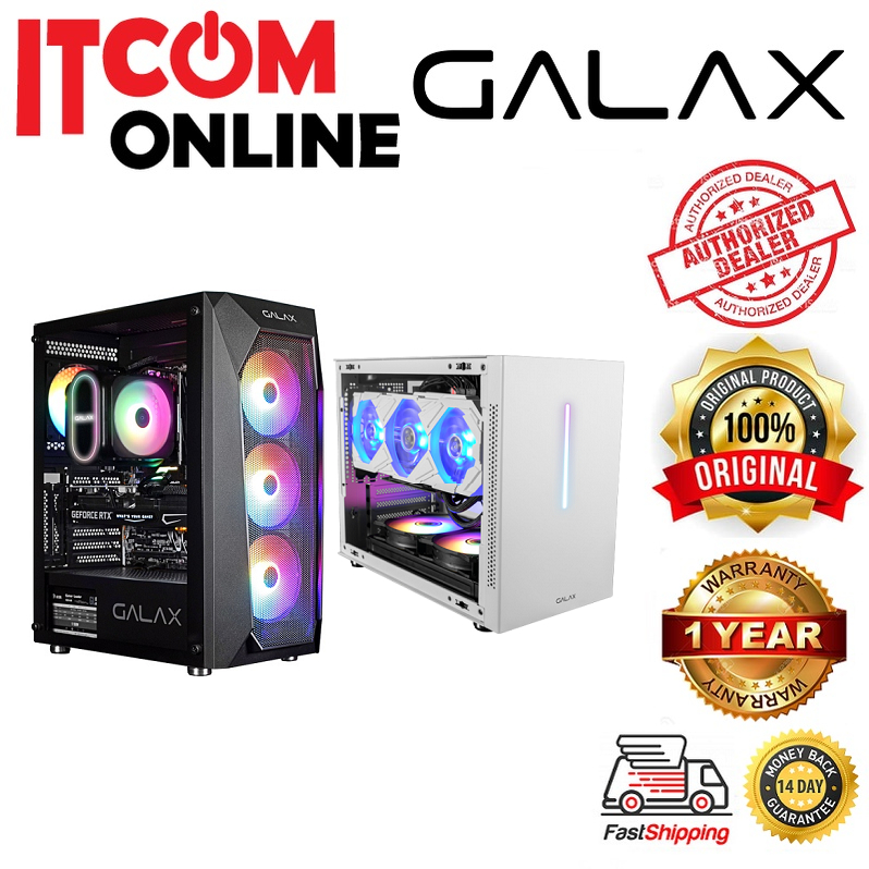 GALAX REVOLUTION-05 REVOLUTION-03 TG RGB ATX MATX CASING BLACK/WHITE ...