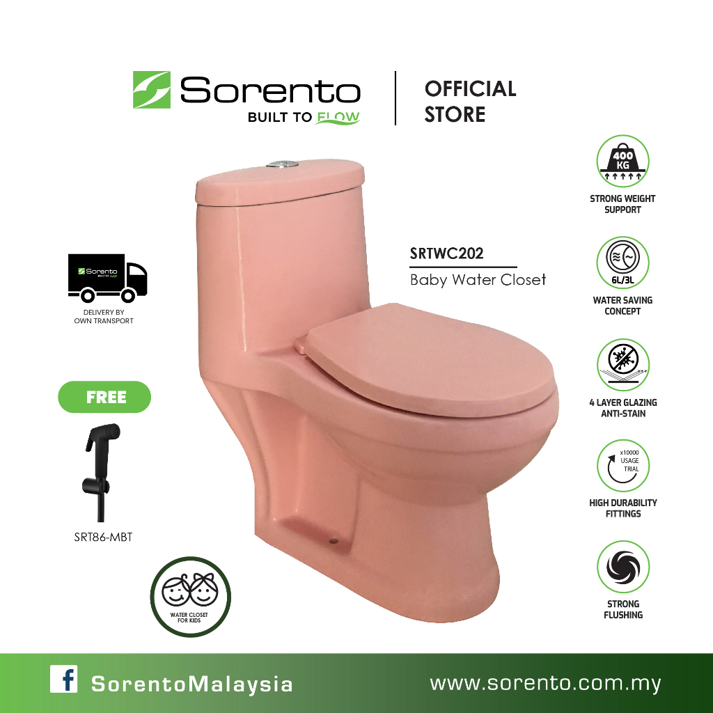 SORENTO SRTWC202 BABY WC ONE PIECE WATER CLOSET WC TOILET BOWL FOR KIDS ...