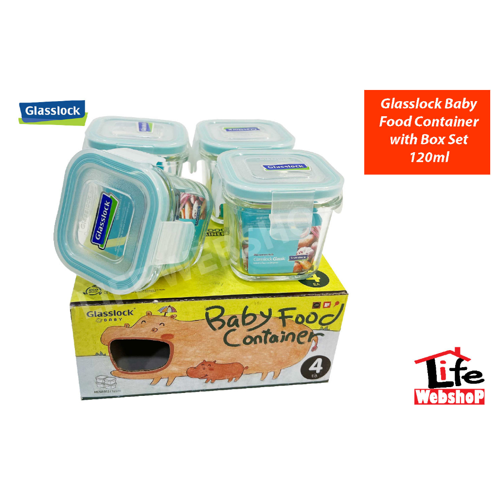 Glasslock Baby Food Container 120ml With Box Set | Shopee Malaysia