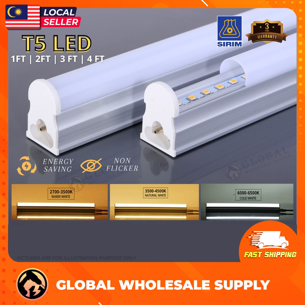 [READY STOCK] SIRIM] T5 LED Tube Fluorescent Fitting Drop Curve Light Ceiling Light Lampu ...
