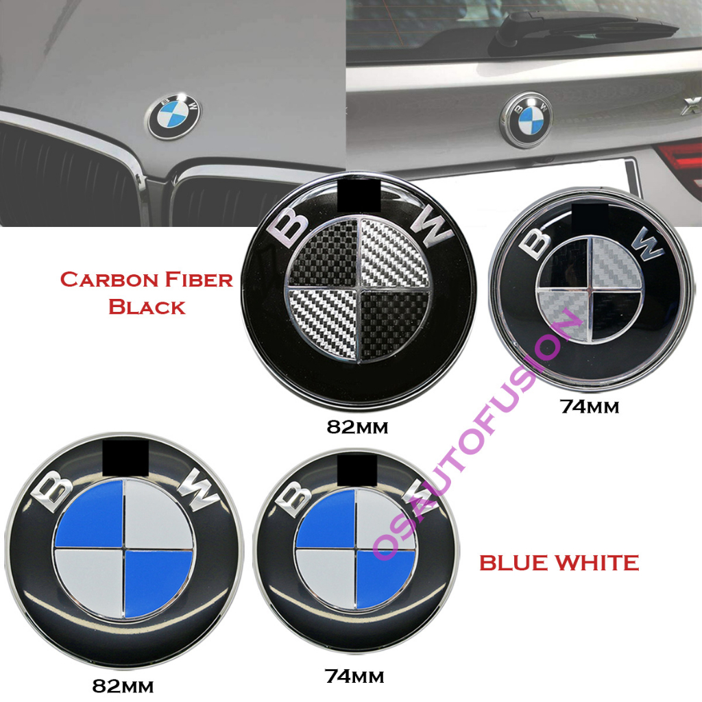 82mm 74mm Logo BMW Emblem Badge Front Rear Bonnet BMW E30 E34 E36 E46 ...