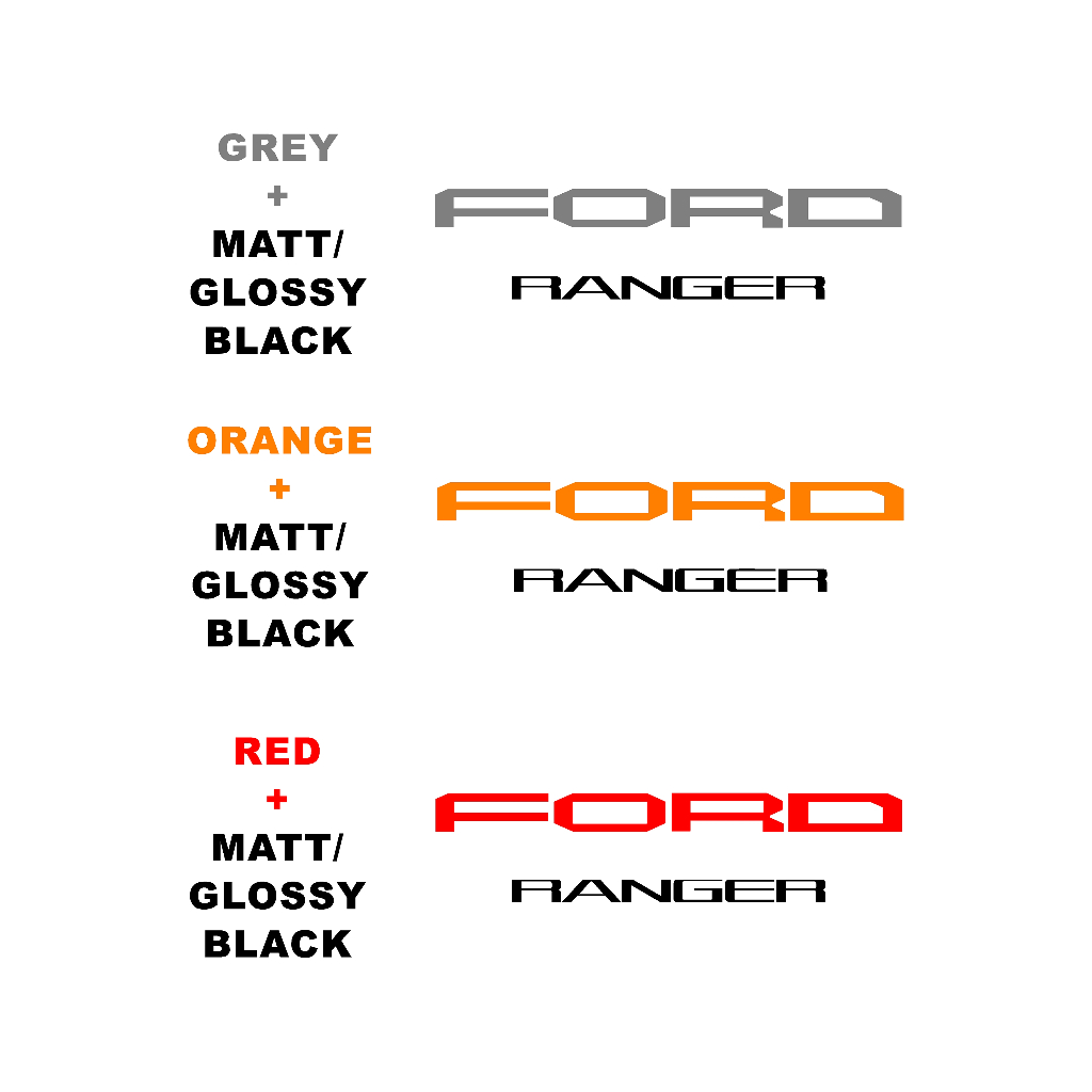 1 Set Ford Ranger Raptor Grill Wording Sticker for Ford Raptor 2023 ...