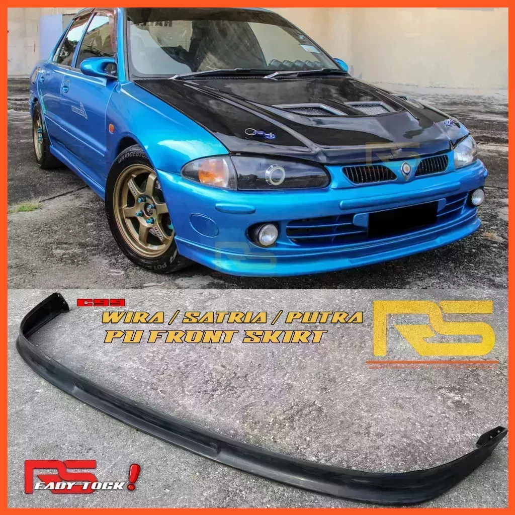 🏁READY STOCK🏁Proton Wira C99 / Satria / Putra / Arena # MIRAGE V1 PU Front Skirt / PU Material ...