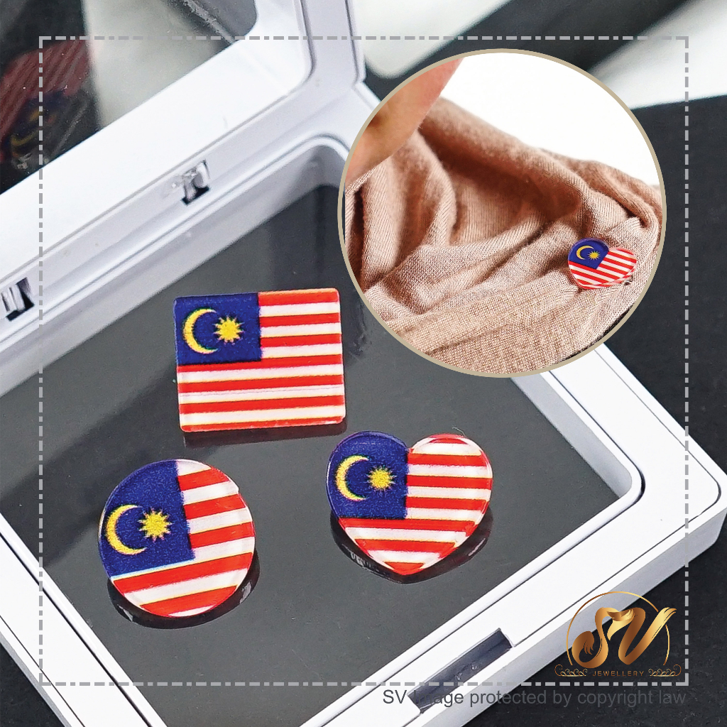 Baby Brooch Pin Tudung Shawl Bawal Bendera Malaysia Kecil Brooch ...