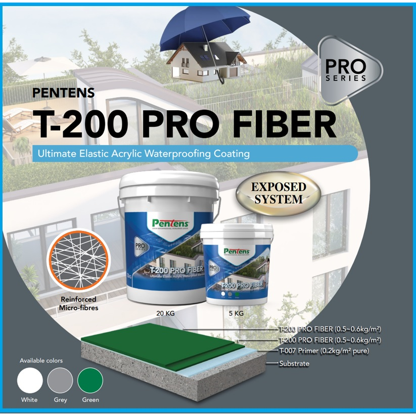 20KG Pentens T200 PRO FIBER / PENTENS T-200 Resistant Elastomeric ...