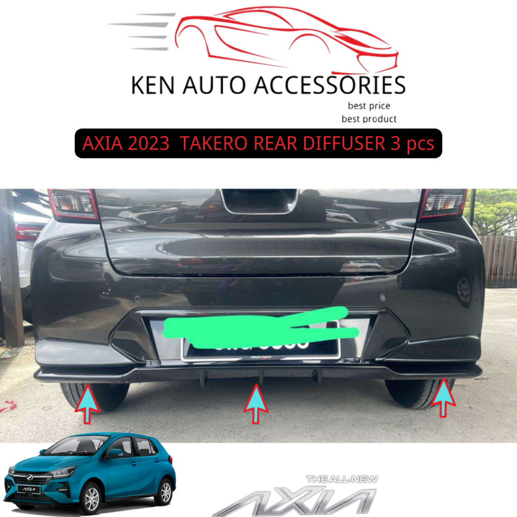 AXIA 2023-2024 BARU NEW TAKERO REAR DIFFUSER, BODYKIT AXIA BARU TAKERO ...