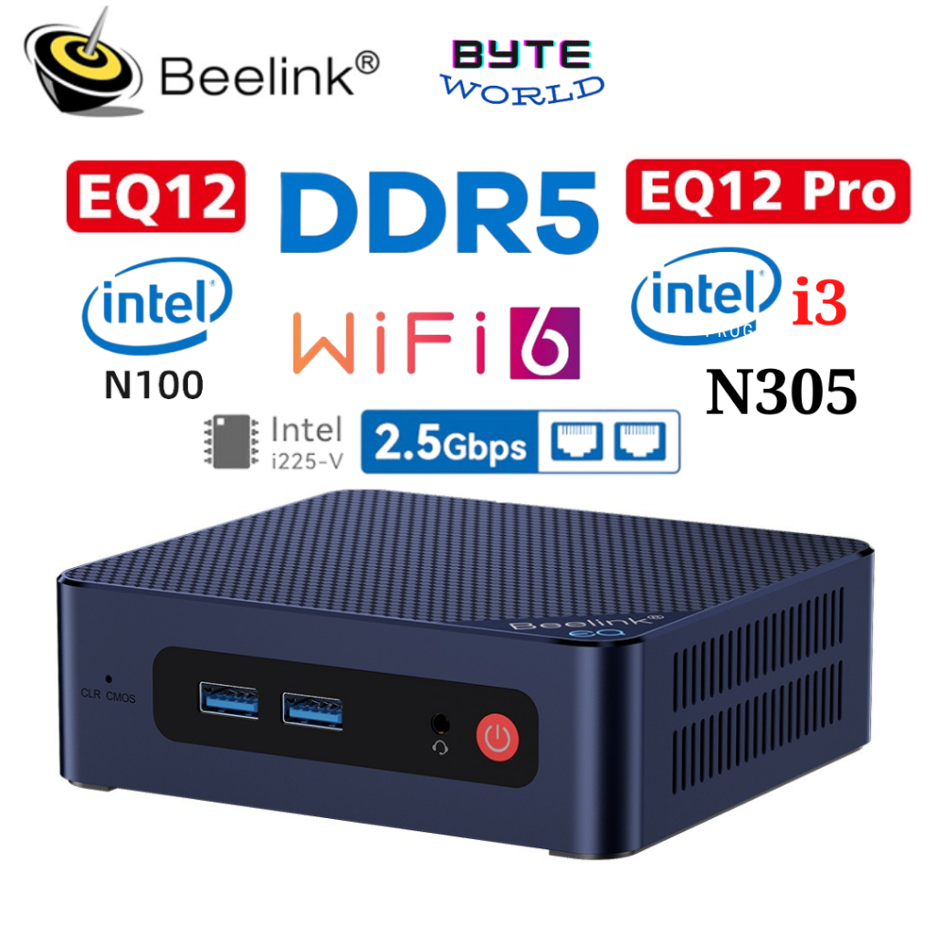Beelink EQ12 Pro Mini PC Windows 11 12th Gen Intel i3-N305 N100 32GB DDR5 RAM 500GB SSD 2.5G LAN ...
