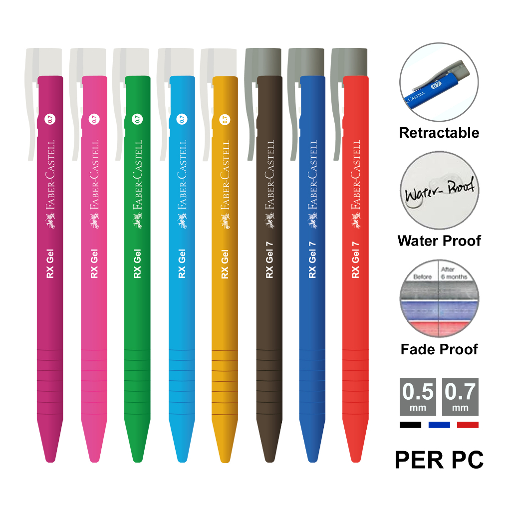 Faber-Castell RX Gel Pen 0.5mm / 0.7mm | Shopee Malaysia